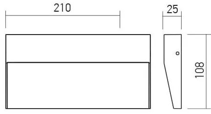 Redo 90481 - LED Venkovní nástěnné svítidlo LANDER LED/6W/230V IP54 antracit