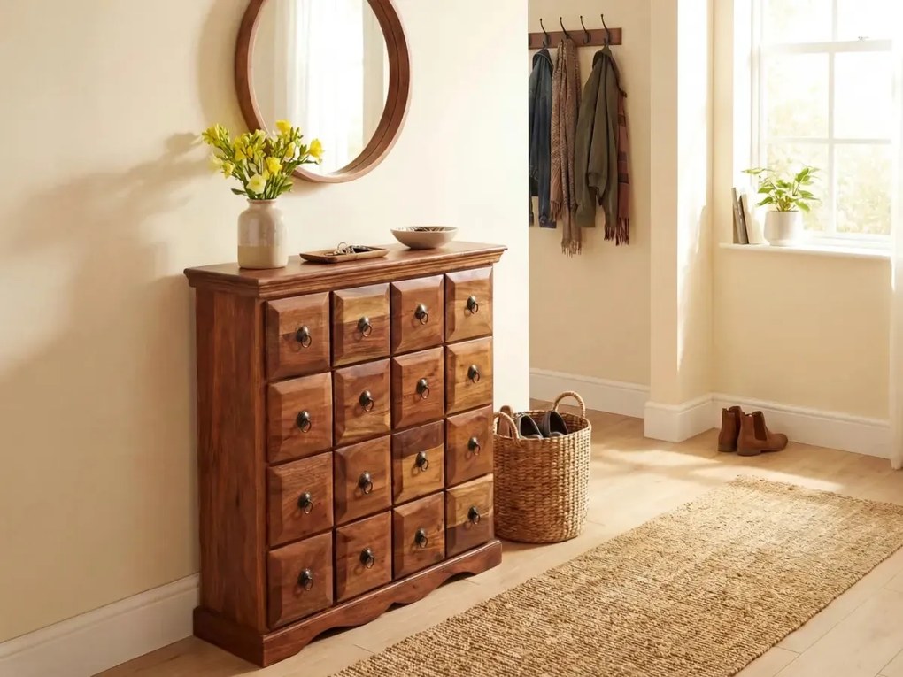 furniture-nabytek.cz - Komoda Meridan akácie 16 šuplíku