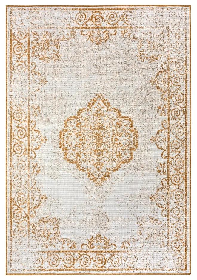 Okrově žluto-bílý venkovní koberec 200x290 cm Cebu – NORTHRUGS