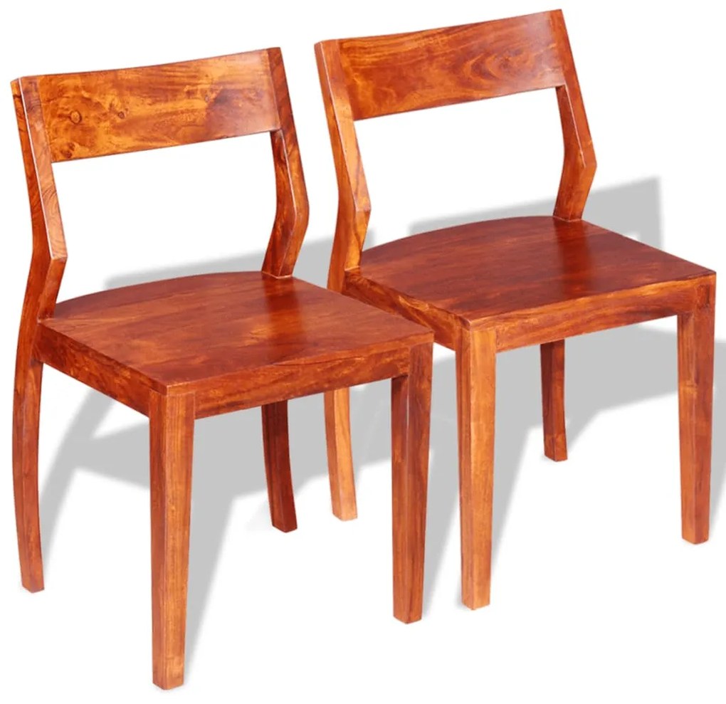 243956 vidaXL Jídelní židle 2 ks masivní akáciové dřevo sheesham