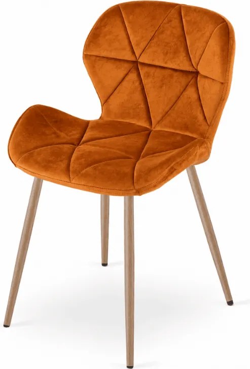 Jídelní židle MANGO VELVET, terakotová