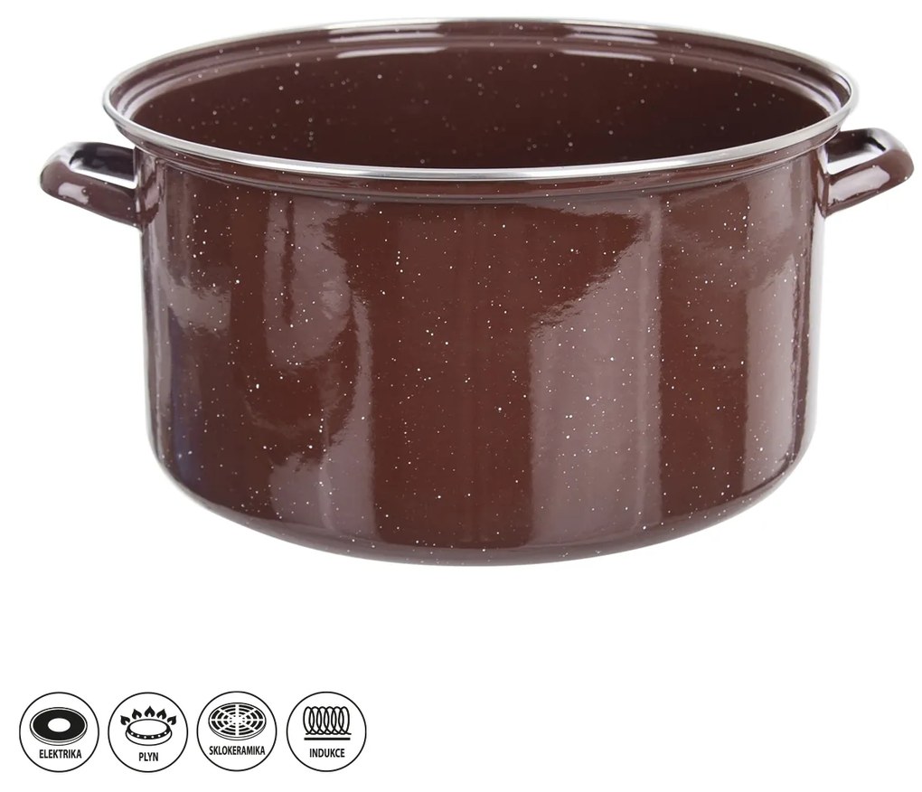 Kastrol smalt BROWN Lem 13 l