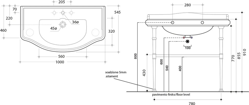 Sapho Sapho, Koupelnový set RETRO 100, starobílá, KSET-015
