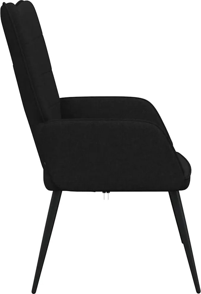 Relaxační křeslo černé textil 327947