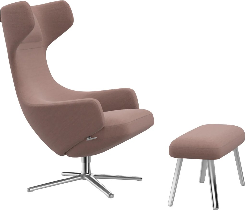 Výprodej Vitra designová křesla Grand Repos & Panchina - látka kat. Dumet (Pale Rose/ Beige)