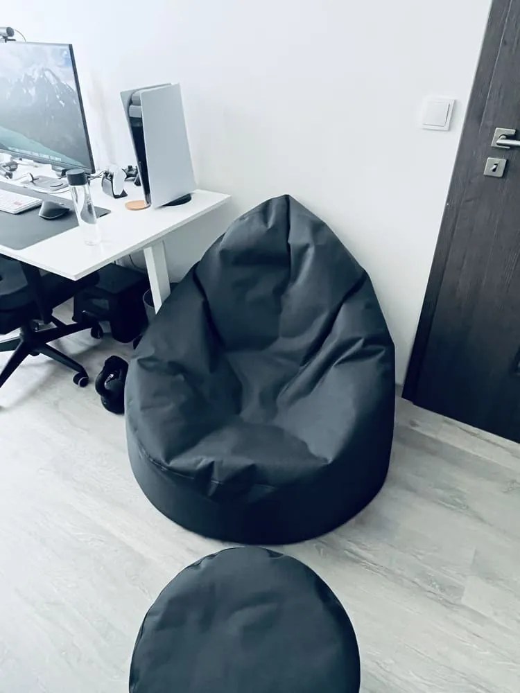 SakyPaky Sedaci vak Citron a taburet azurová
