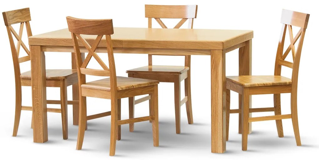 Stima Jídelní set TEO + OAK masiv Rozměr stolu: 180 x 90 cm (+50 cm)