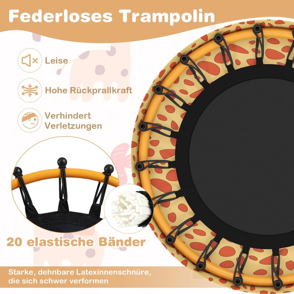 Costway Φ71 cm dětská trampolína s rukojetí a krytem okraje mini trampolína