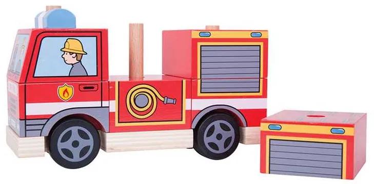 Bigjigs Toys Dřevěný nasazování hasiči