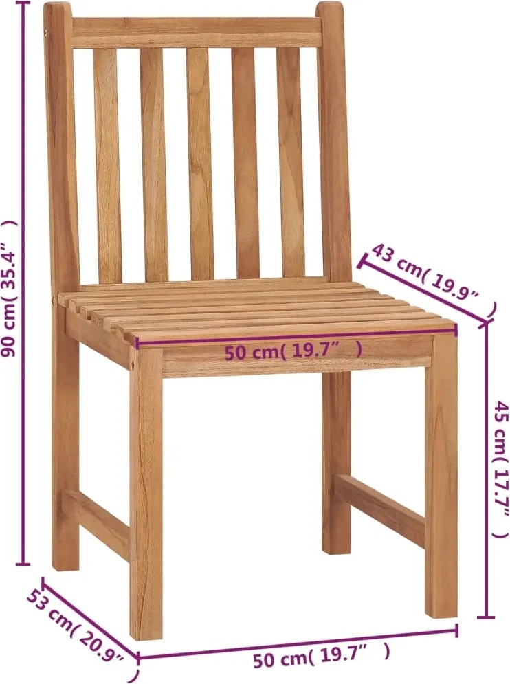 vidaXL Marketos Zahradní židle 4 ks s poduškami masivní teak