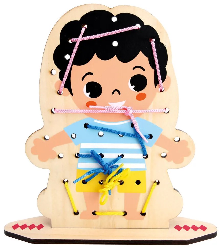 Bino Zábavné oblékání navlékání 60 dílků