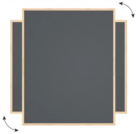 Allboards Tmavě šedá korková tabule v dřevěném rámu 90x60 cm,TKGREY96D