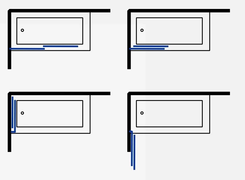 Besco EASY SLIDE BLACK vanová zástěna 100 x 150 cm BCEASL100BC