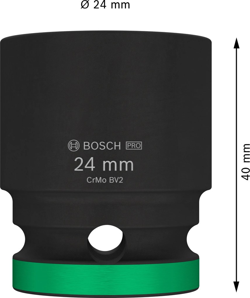 Průmyslová hlavice 1/2" Bosch PRO IMPACT Dostupné varianty: Průmyslová hlavice 1/2" Bosch PRO IMPACT 30 mm