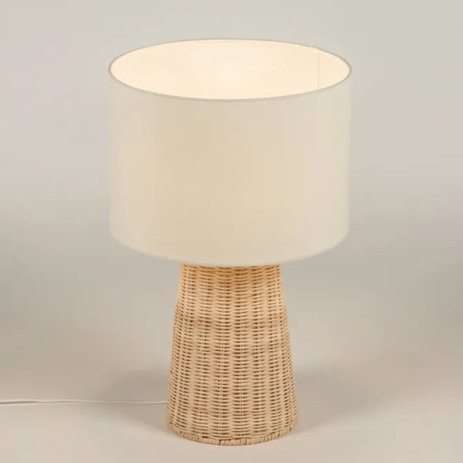 Stolní lampa Marlenn Sail Ratan Taupe
