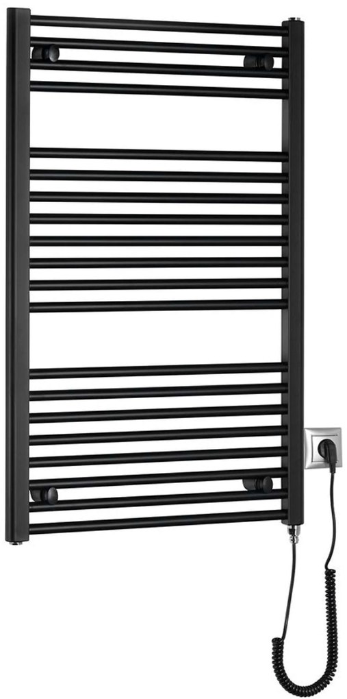 Aqualine - Topné těleso 60x96 cm, 400 W, matná černá ILE96TB