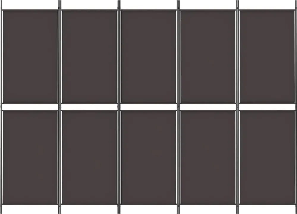 vidaXL 5dílný paraván 250x180 cm textil [350219] Barva: Černá