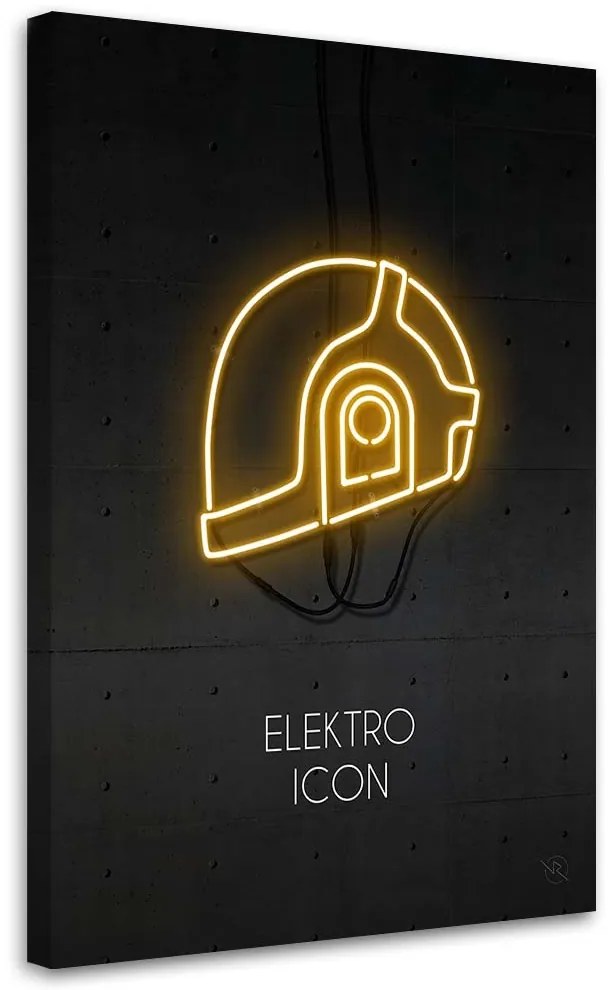 Gario Obraz na plátně Neonově žlutá ikona - Rubiant Rozměry: 40 x 60 cm