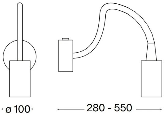 Ideal Lux - LED Flexibilní lampička FOCUS LED/4W/230V CRI 90 černá