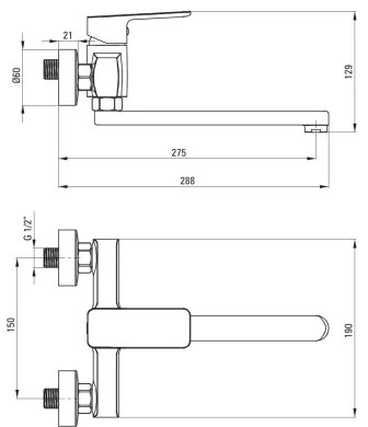Deante BLO_080M - Dřezová baterie MARO lesklý chrom