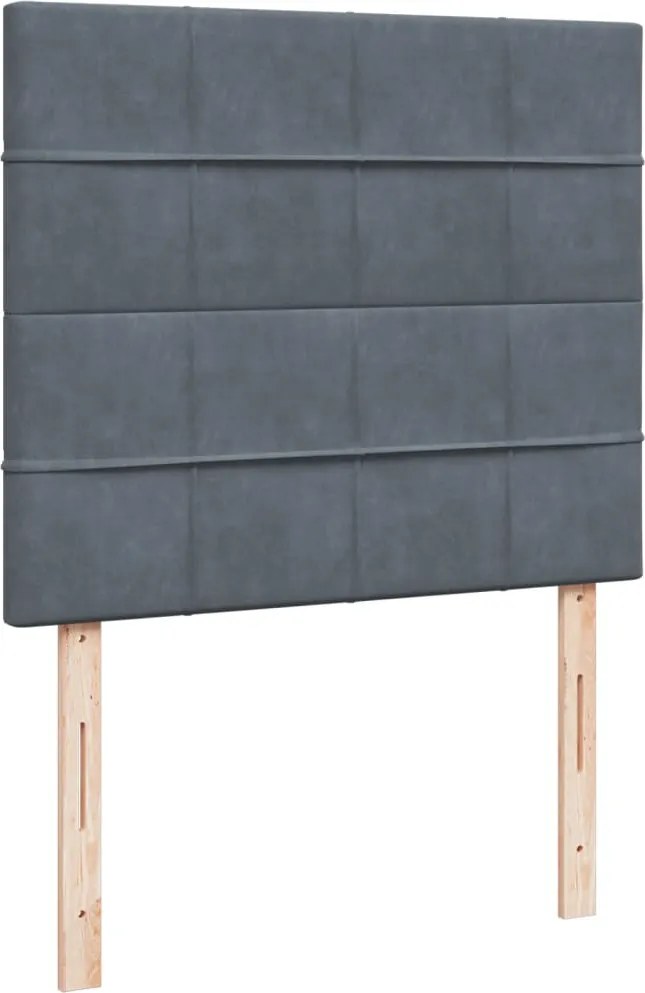 Box spring postel s matrací tmavě šedá 120 x 200 cm samet 3293183