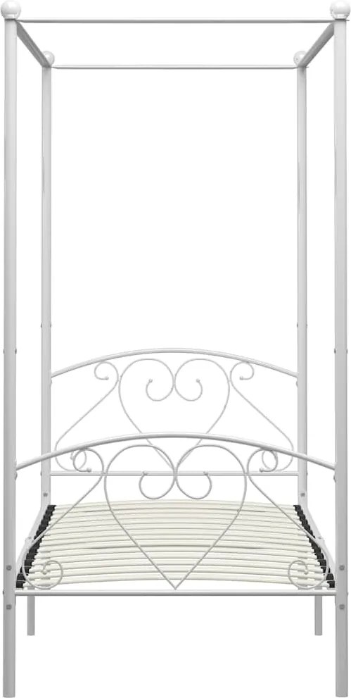 Rám postele s nebesy bílý kovový 90 x 200 cm 284426