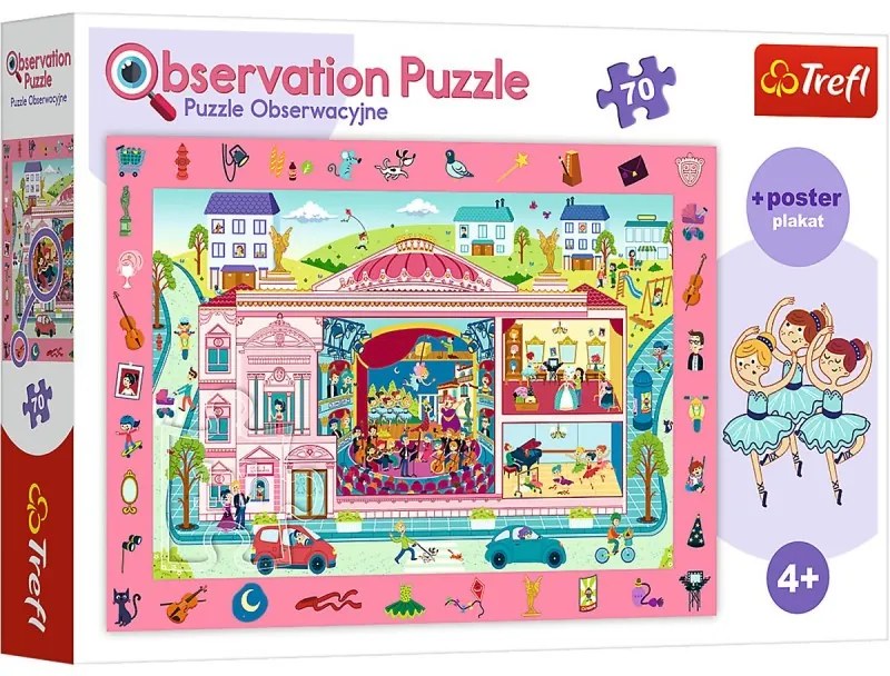 15533 Dětské puzzle - Big pink house - 70ks