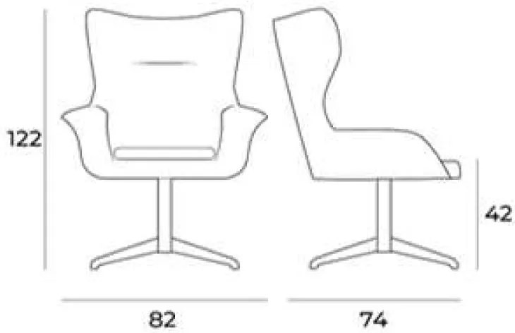 TORRE - Křeslo MEGAN BERGERE - otočné