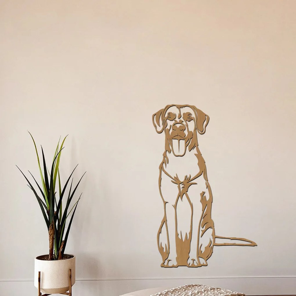 dřevo života Dřevěná dekorace psa Ridgeback Zvolte rozměr (cm): 25x45, Zvolte barvu dekoru: Černá