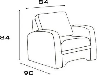 Křeslo IMPULS, tm. šedá (neve 97)