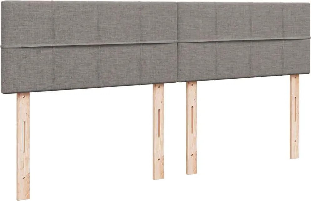 Box spring postel s matrací taupe 200x200 cm textil 3287567