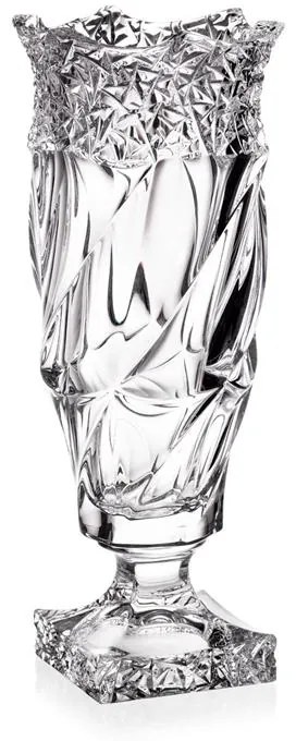 KŘISTÁLOVÁ VÁZA BOHEMIA ENIGMA FLAMENCO ICE NA NOZE 380MM