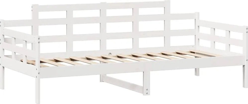 Válenda se zásuvkami bílá 90 x 190 cm masivní borovice 3302125