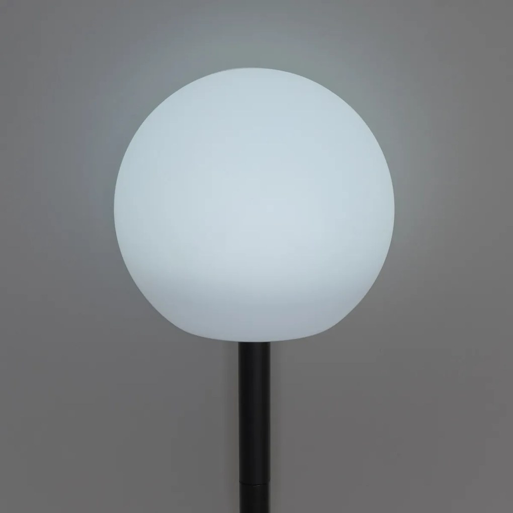 Sada 3 bílých venkovních stojacích lamp včetně LED solárních IP44 - Ludger
