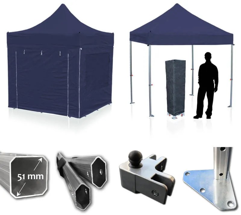 Nůžkový párty stan RedX® PROFI PLUS 3x3 m (Celohliníkový profesionální nůžkový párty stan 3x3 m v odlehčené verzi - dostupný v 16 barvách a možností)