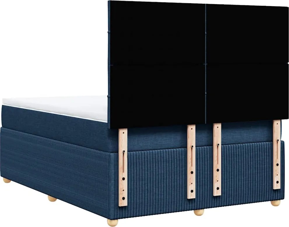 Box spring postel s matrací modrá 140x200 cm textil 3292085