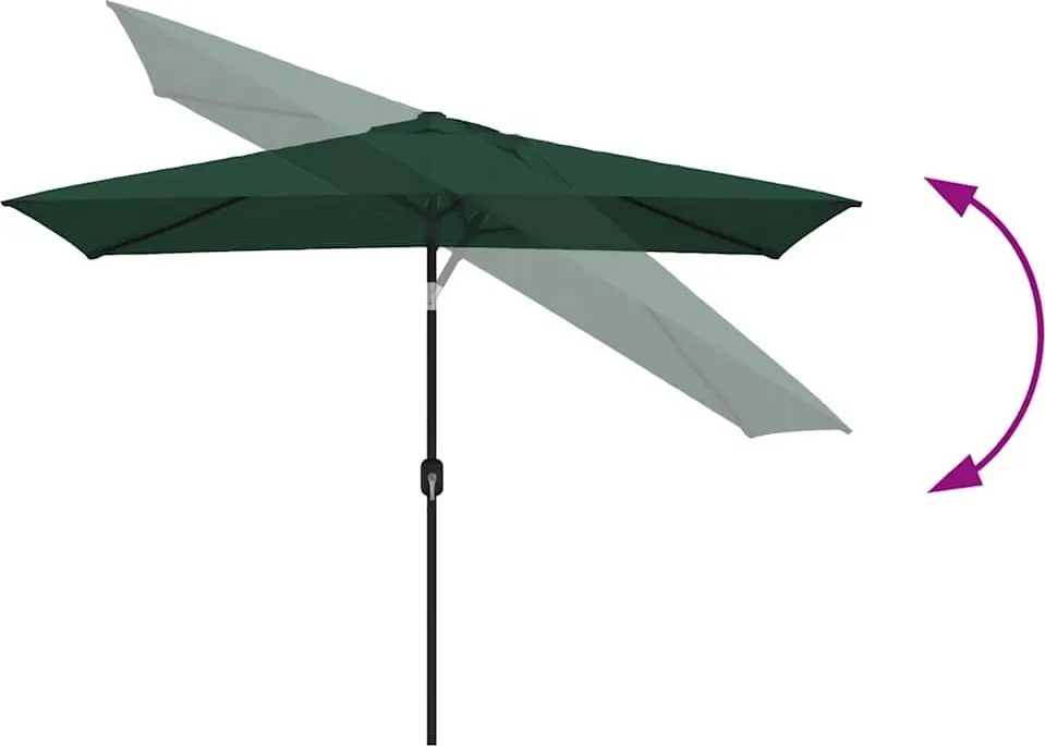 vidaXL Slunečník 200 x 300 cm pískově obdélníkový [44503] Barva: Černá