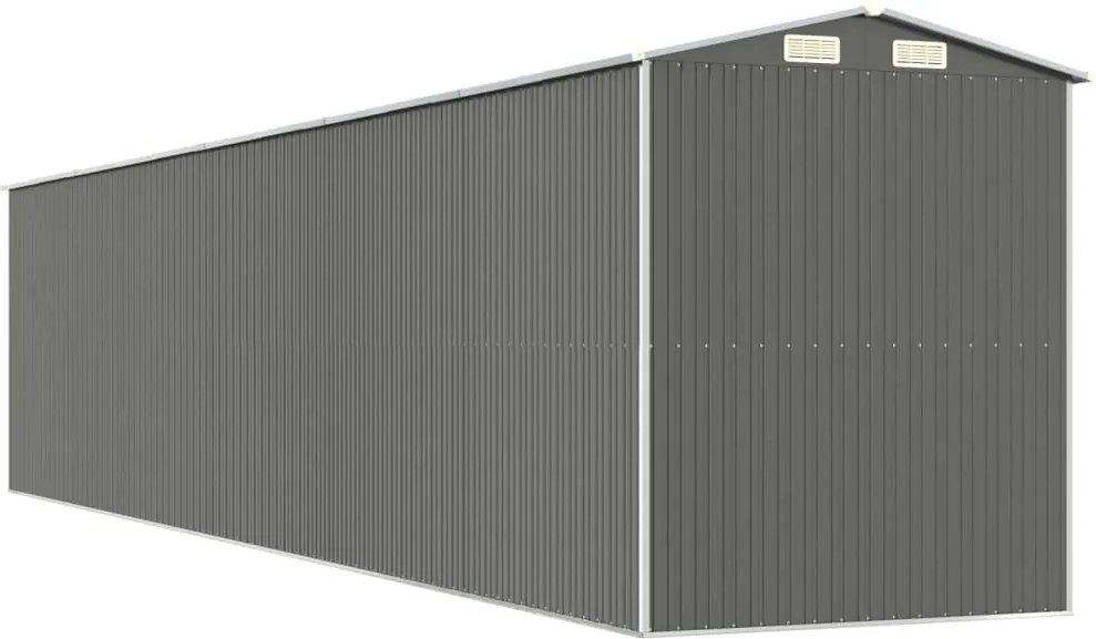 Zahradní kůlna světle šedá 192 x 938 x 223 cm pozinkovaná ocel 3147447