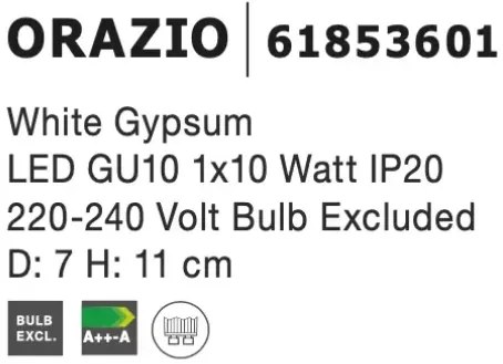 Bodové svítidlo Orazio 2 bílé