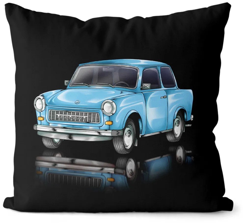 Polštář Trabant blue (Velikost: 40 x 40 cm)