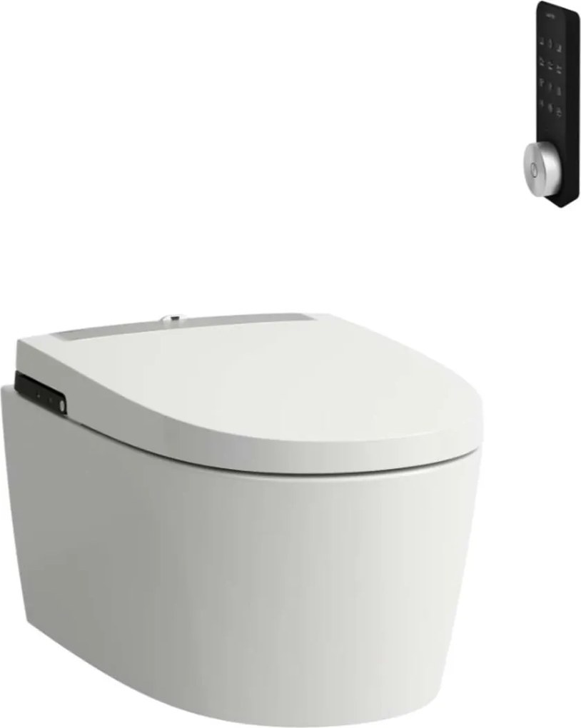 Laufen Cleanet Alvia - Elektronický bidet s keramikou, závěsný, Rimless, SoftClose, LCC, bílá H8211604000001
