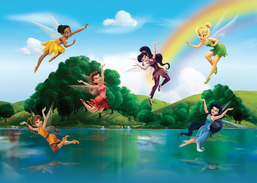 Dětská fototapeta na zed' Víly pod Duhou, Disney | 360 x 254 cm | DFTD 2222