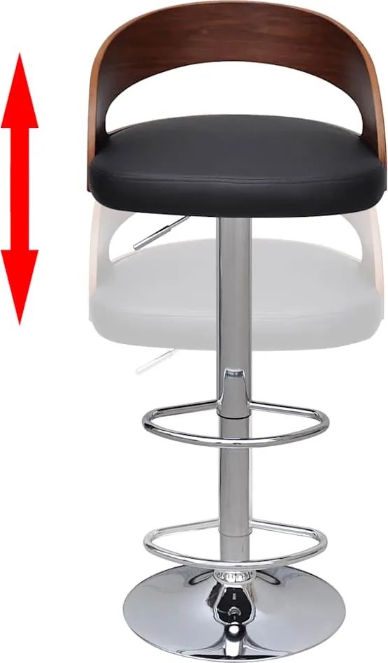 Barové stoličky 2 ks ohýbané dřevo 241689