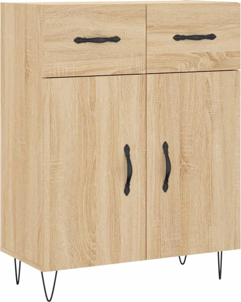 Skříň highboard dub sonoma 69,5 x 34 x 180 cm kompozitní dřevo 3200548