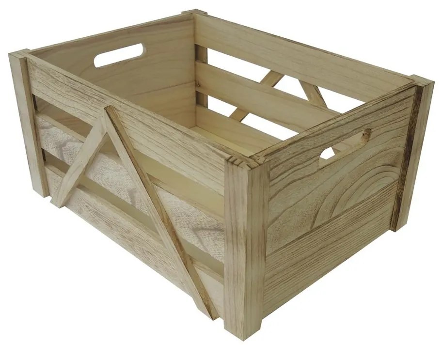 Dřevěná úložná krabice S, 26 x 14 x 16 cm
