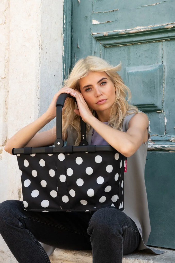 Nákupní košík Reisenthel Carrybag Frame Dots white