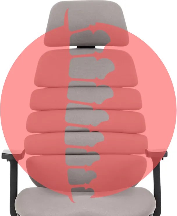 MERCURY Ergonomická kancelářská židle WORKEASE - šedá látka