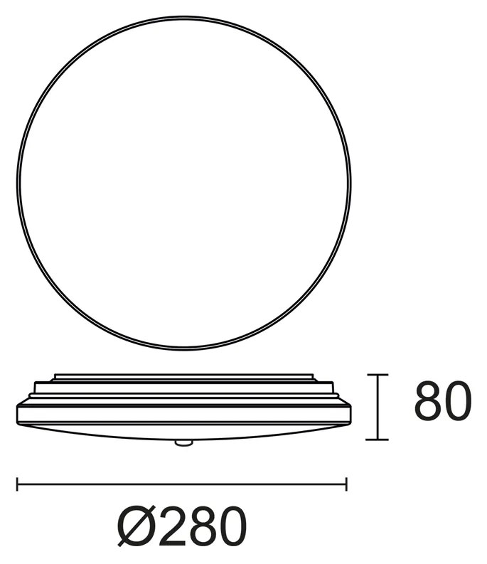 Inteluz 731F-L4118R-28 stropní přisazené LED svítidlo Carme se senzorem pohybu PIR, kulaté, bílé, 16,5W, 3000/4000/6000K, 120°, ø28cm, IP44