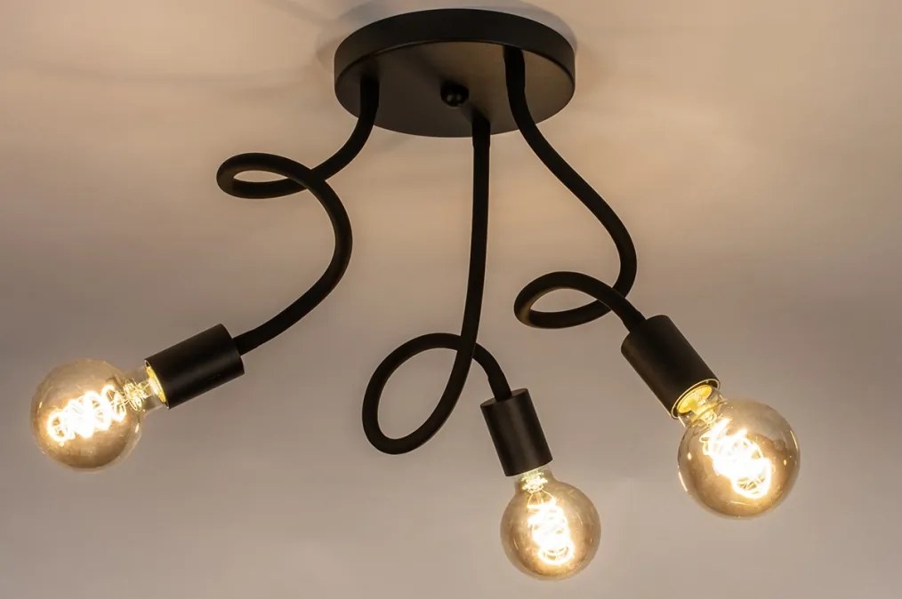 Stropní svítidlo do kuchyně Flexi Bulb 3 Black