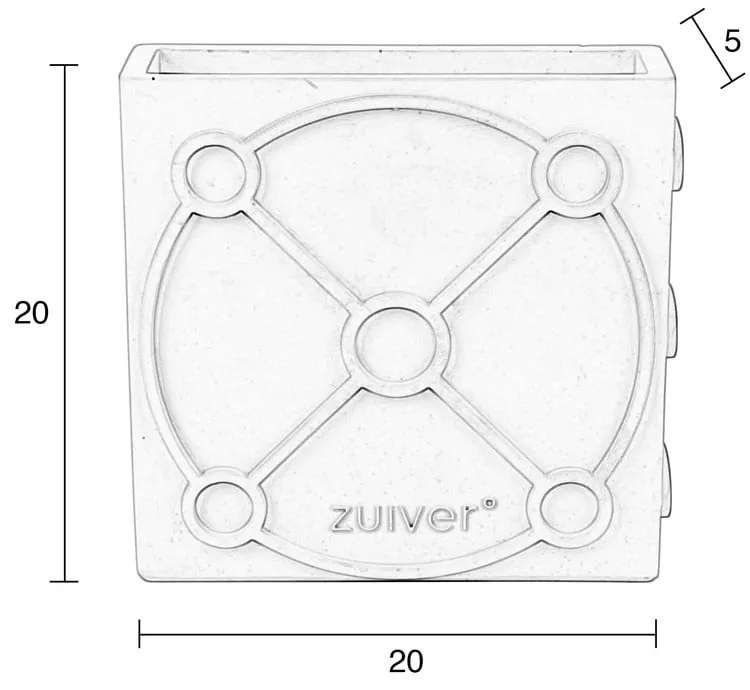 Světle šedá váza z betonu Graphic – Zuiver